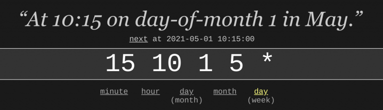 Crea una entrada Cron fácilmente con Crontab Guru – Dreaming Bytes